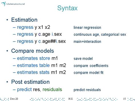 Stata Linear Regression 2 H Hein Stigum Presentation