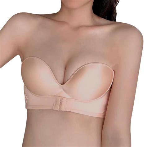Fantadool Women Padded Bra Gather Strapless Bra Women Super Push Up Bra Sexy Lingerie Invisible