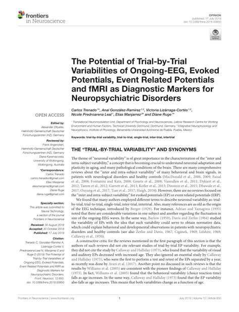 pdf the potential of trial by trial variabilities of ongoing eeg