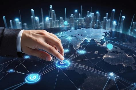 Premium Ai Image Hand Touching Telecommunication Network And Wireless