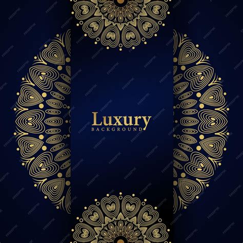 왕실 황금 아라베스크 이슬람 스타일의 고급 만다라 장식 배경 디자인 프리미엄 벡터