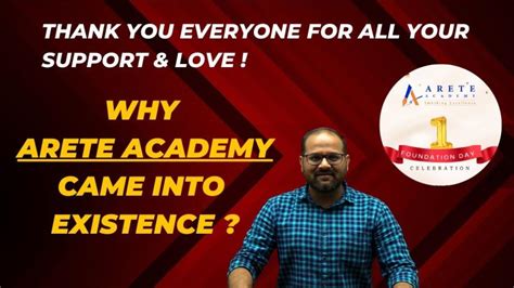 Himanshu Shukla On Linkedin Why Arete Academy Came Into Existence First Foundation Day 6