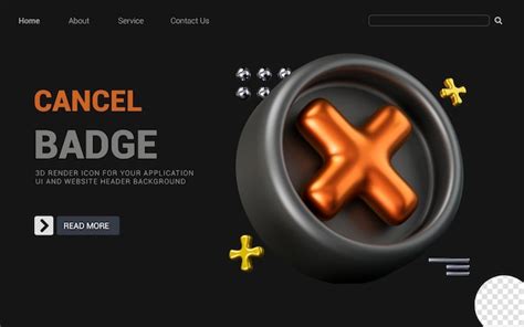 Premium Psd Cross Mark Badge Sign On Dark Background 3d Render Concept For Cancel Disable Wrong