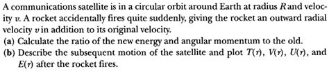 Solved A Communications Satellite Is In A Circular Orbit Around Earth