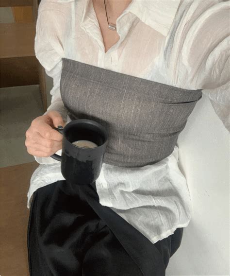 [반품률 제로 ] 런던 데님 레이어드 튜브 탱크 밴딩 탑 나시 에이블리