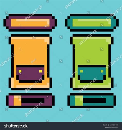 Pixel Art Menu Game Set Ui Stock Vector Royalty Free 2217239607 Shutterstock