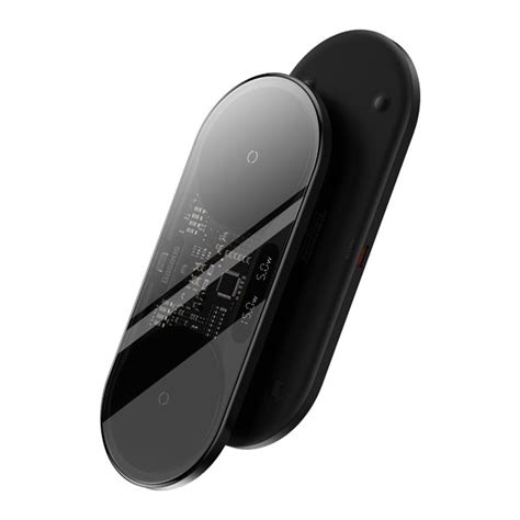 Baseus Digital LED Display Dual Qi Wireless Charger W Black WXSX Penguin Com Bd
