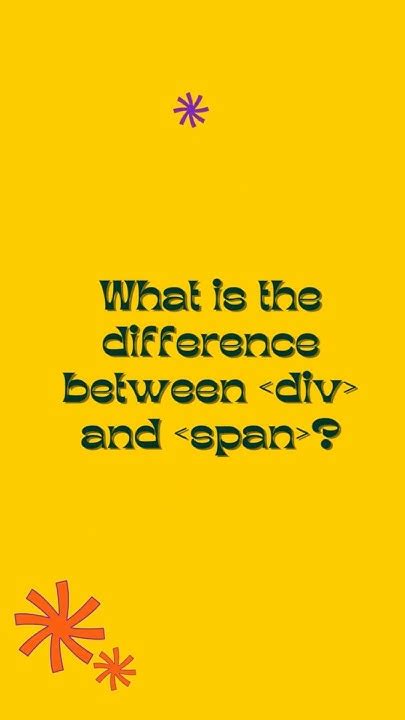 📌div Vs Span Key Differences In Html🚀html Webdevelopment Coding Shorts Techlearn