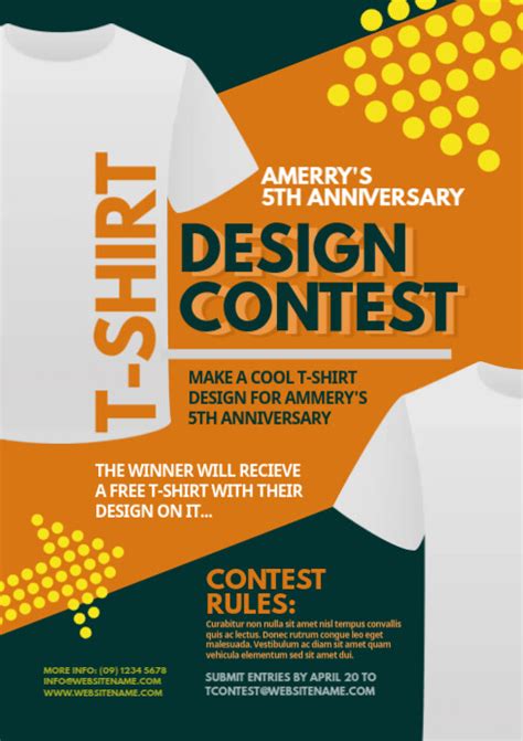 T Shirt Design Contest Flyer Template Postermywall