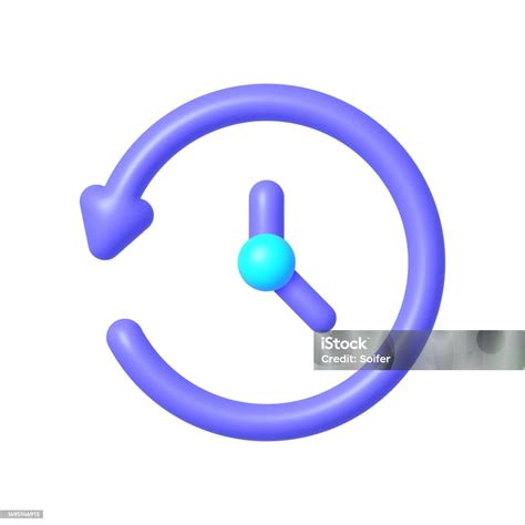 역사 아이콘 3d 어떤 목적 으로든 훌륭한 디자인 원형 시계 아이콘입니다 시계 기호입니다 인터넷 기술 벡터 일러스트레이션 디자인 3차원 형태에 대한 스톡 벡터 아트 및 기타