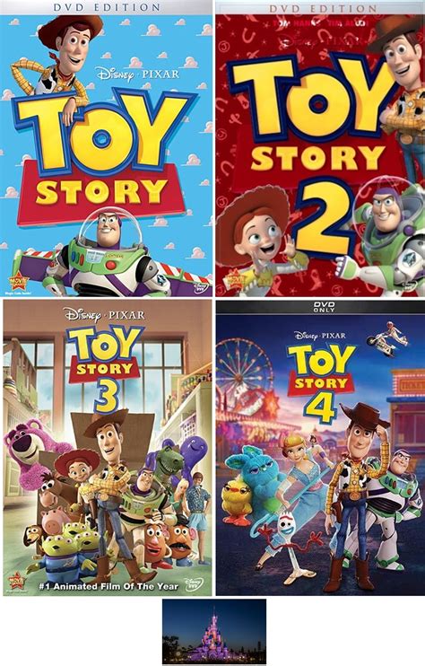 Disney Pixar Toy Story 1 One 2 Two 3 Three 4 Four 4 Dvd Set Bundled