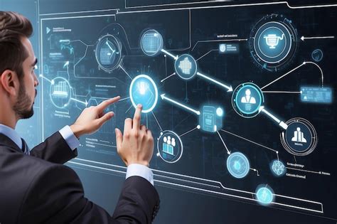Premium Photo Business Process Management And Automation Concept With A Workflow Flowchart On