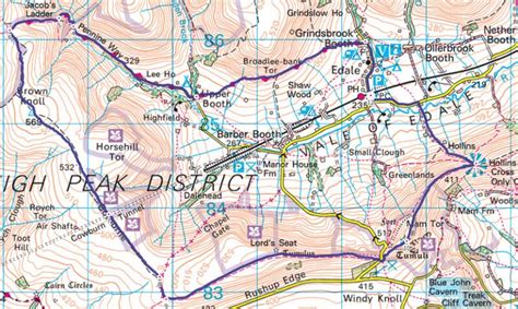 Mam Tor Via Jacobs Ladder Walk From Edale 10 Mile Route Peak