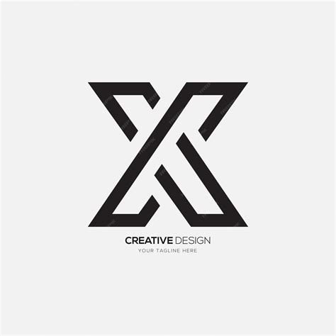 Premium Vector Line Art Minimal Letter C X Or X C Creative Unique