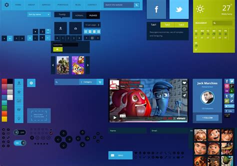 Metro Tiles Ui Kit Responsive Template