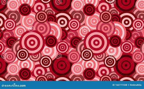 Red Overlapping Concentric Circles Pattern Background Vector Stock Vector Illustration Of