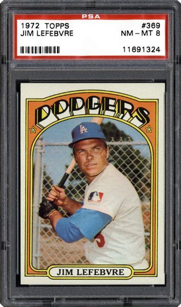 1972 Topps Jim Lefebvre Psa Cardfacts®