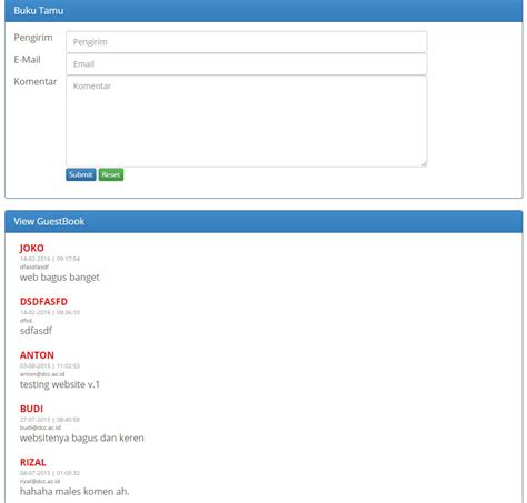 Cara Membuat Buku Tamu Php Bootstrap Kang Rizal