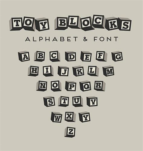 Toy Block Font Illustrations Royalty Free Vector Graphics And Clip Art