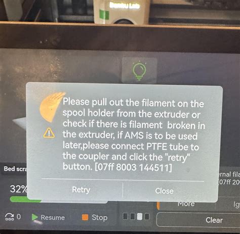 ams not loading error 07ff 8300 144544 troubleshooting bambu lab