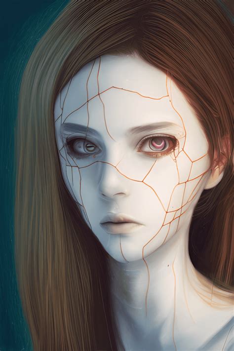 Female Cyber Mother Messy Portrait Hyper Realistic Intricate Detail
