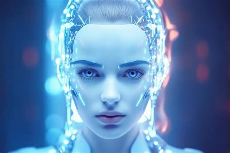 Premium Ai Image Holographic Robot