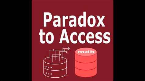 Paradox Db To Microsoft Access Mdb File Converter Youtube