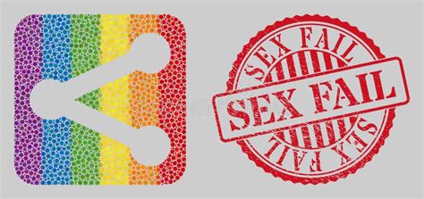 Scratched Sex Fail Stamp Seal And Mosaic Share Subtracted For Lgbt