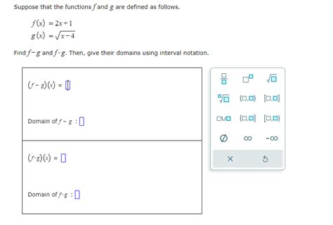 Solved Suppose That The Functions F And G Are Defined As