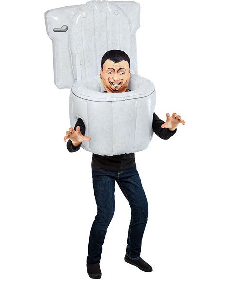 Boys Skibidi Toilet Blow Up Costume With Mask