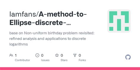 GitHub Lamfans A Method To Ellipse Discrete Logarithmic Cracking Base On Non Uniform Birthday