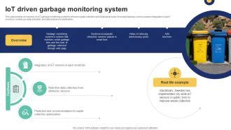 IoT Driven Garbage Monitoring System IoT Driven Waste Management Reducing IoT SS V PPT Example