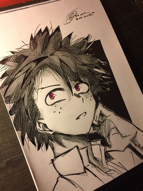 My Hero Academia Bnha Villain Izuku Midoriya Deku Anime Canvas Villain Deku Anime