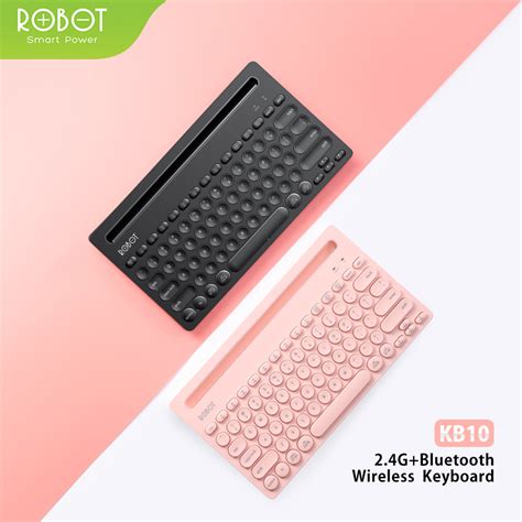 Jual Keyboard Bluetooth Robot Kb10 Portable Multi Device And 2 4g Wireless 3 Mode Garansi 1