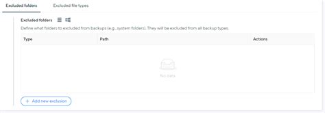 configuring cloud backup exclusions