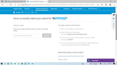 Solved Hp Cant Recognize My Device Even After Providing Sn And P Hp Support Community