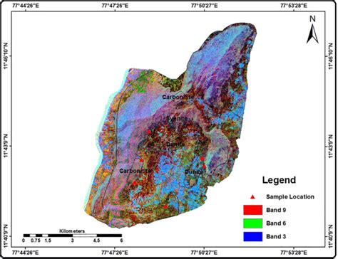Minimum Noise Fraction Image Of Pakkanadu Carbonatite Complexes Download Scientific Diagram