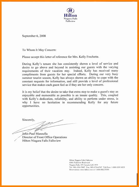 Letter Of Recommendation Resume Template