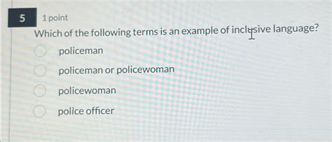 Solved 51 ﻿pointwhich Of The Following Terms Is An Example