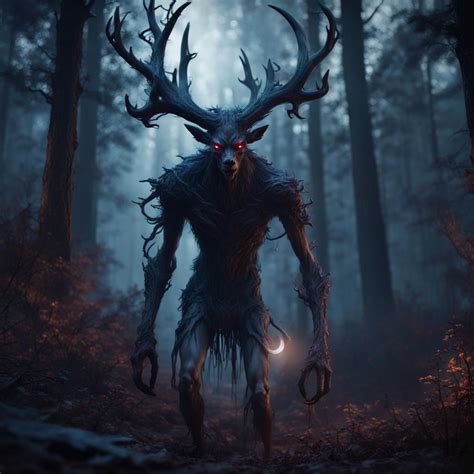 The Wendigo Wanders The Forest Ai Generated Artwork Nightcafe Creator