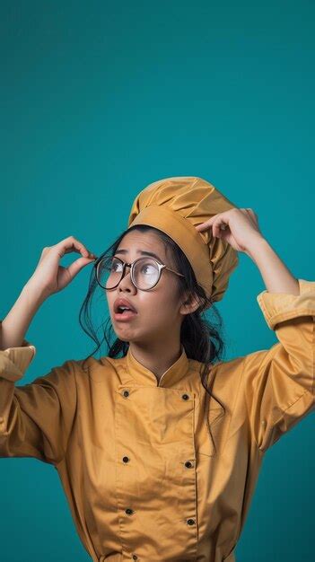 There Is A Woman Wearing A Yellow Shirt And Glasses Posing Generative