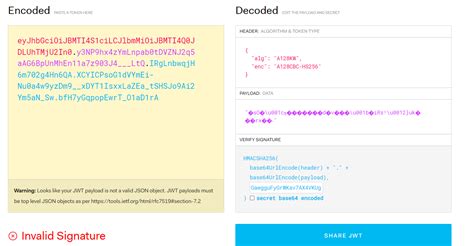 Encryption How To Create A Token Using Alg A128kw And Enca128cbc