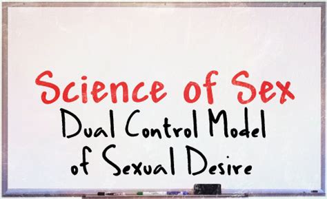 Science Of Sex Dual Control Model Of Sex And Love