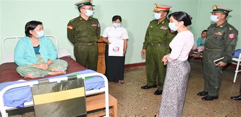 တပ်မတော်ဆေးရုံများ၌ တက်ရောက်ဆေးကုသမှု ခံယူနေသူများအား သွားရောက် ကြည့်ရှုအားပေး Myawady Webportal