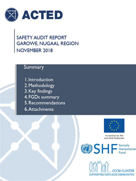 Safety Audit Garowe Nov 2018 Narrative Report Final Pdf