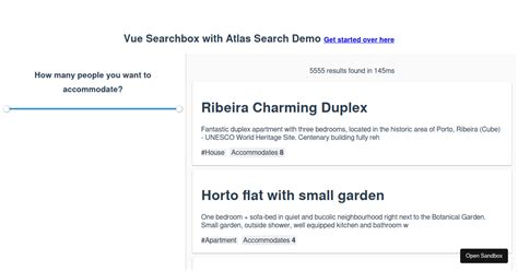 Appbase Vue Searchbox Mongo Range Slider Example Codesandbox