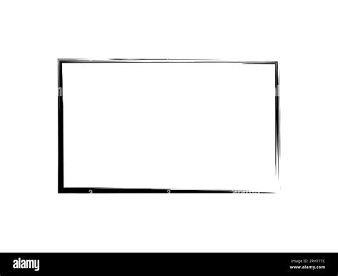 Hand Drawn Frame Rectangle Box Sketch Doodle Border Square Line