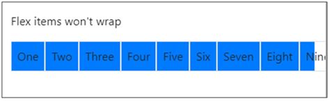 Bootstrap 4 Flex Nowrap Class