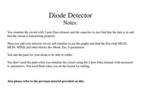 PPT Diode Detector Notes PowerPoint Presentation Free Download ID