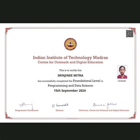 srinjinee mitra on linkedin iitmadras datascience programming